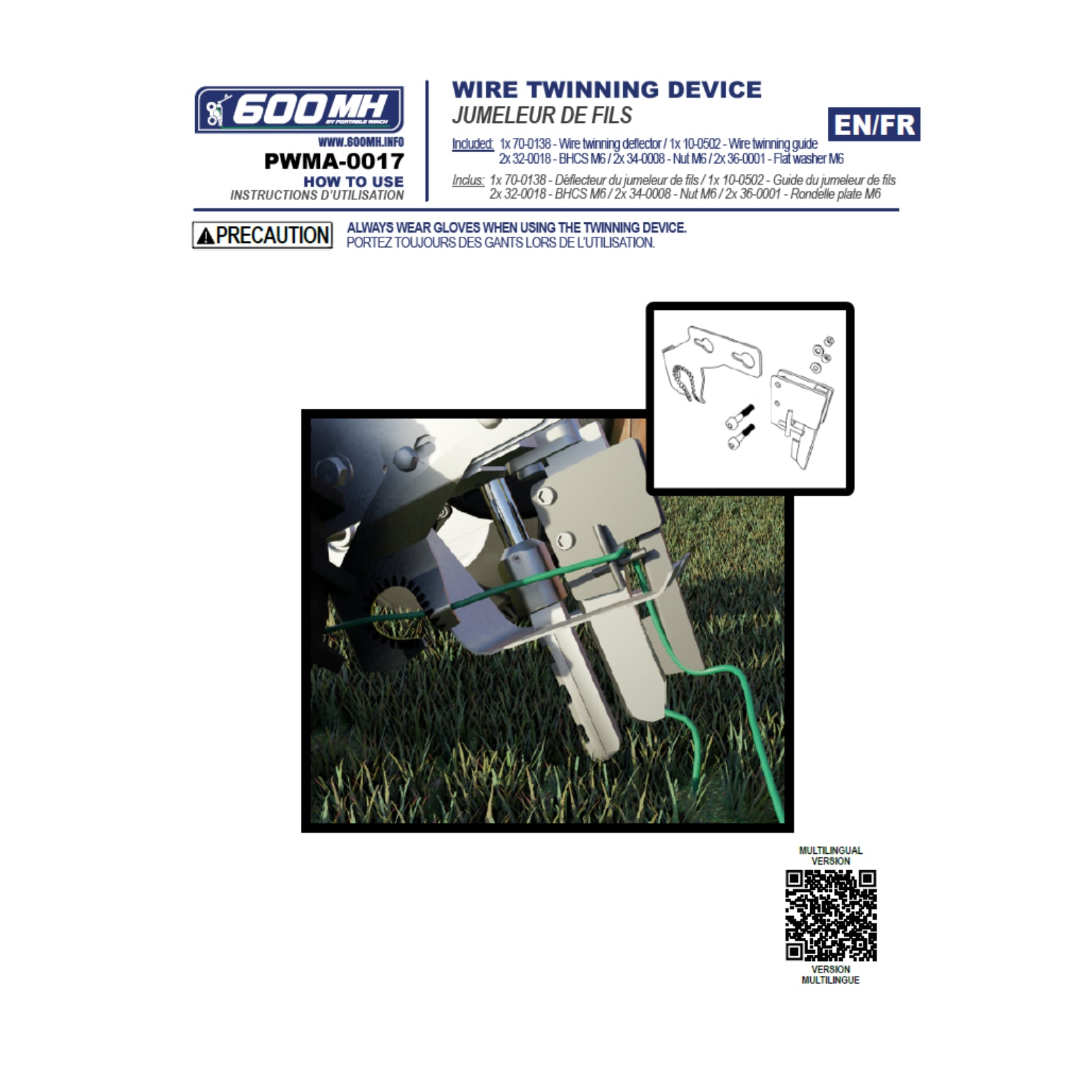 PWMA-0017 – Wire twinning device installation and instructions – 600MH USA